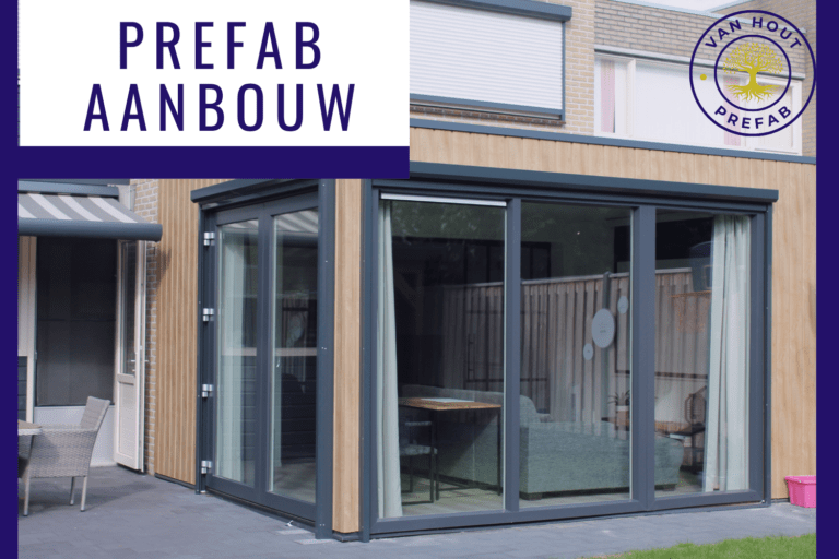 van Hout Prefab, duurzame houten aanbouw of bijgebouw.